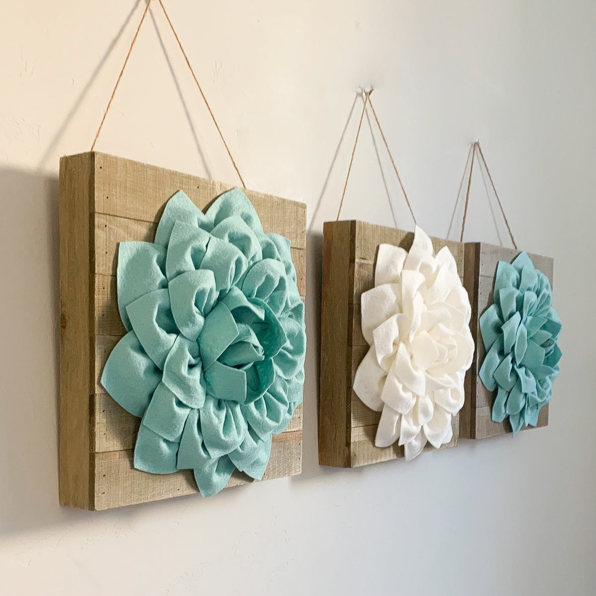 Farmhouse Wood Plank Flower Wall Decor Floral Wall Art Housewarming ...